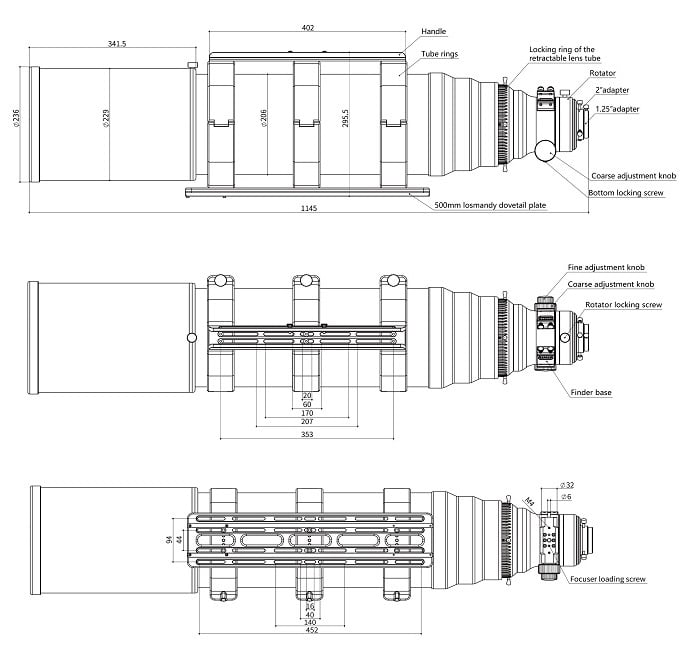 Askar - 203APO 203mm Apochromatic f/7 Optical Tube Assembly | Telescopes